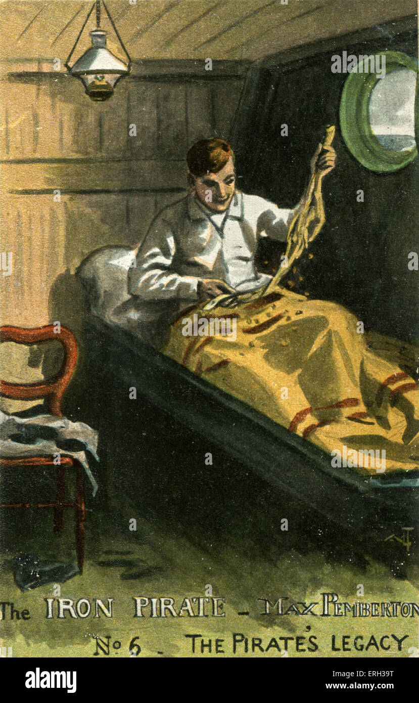 Max Pemberton "The Iron Pirate", veröffentlicht 1893. Beschriftung für ...