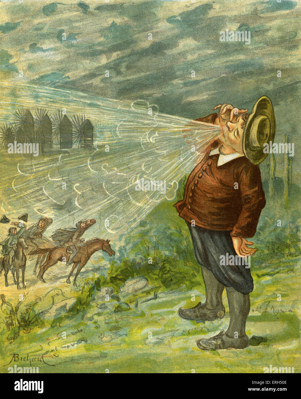 "Die Abenteuer des Baron Münchhausen" Illlustrated von Alphonse Adolphe ...