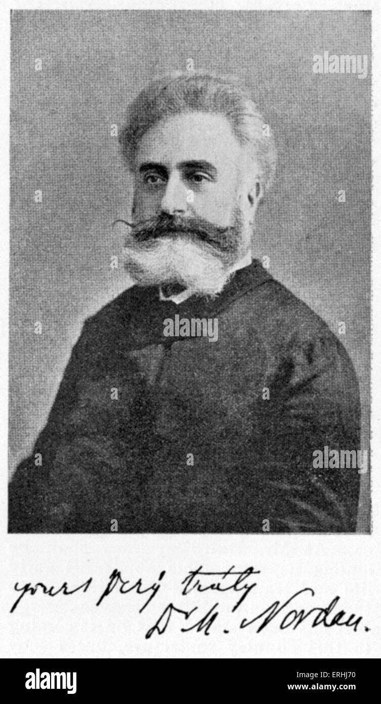 Max Simon Nordau - signiert Portrait des ungarischen Schriftstellers ...