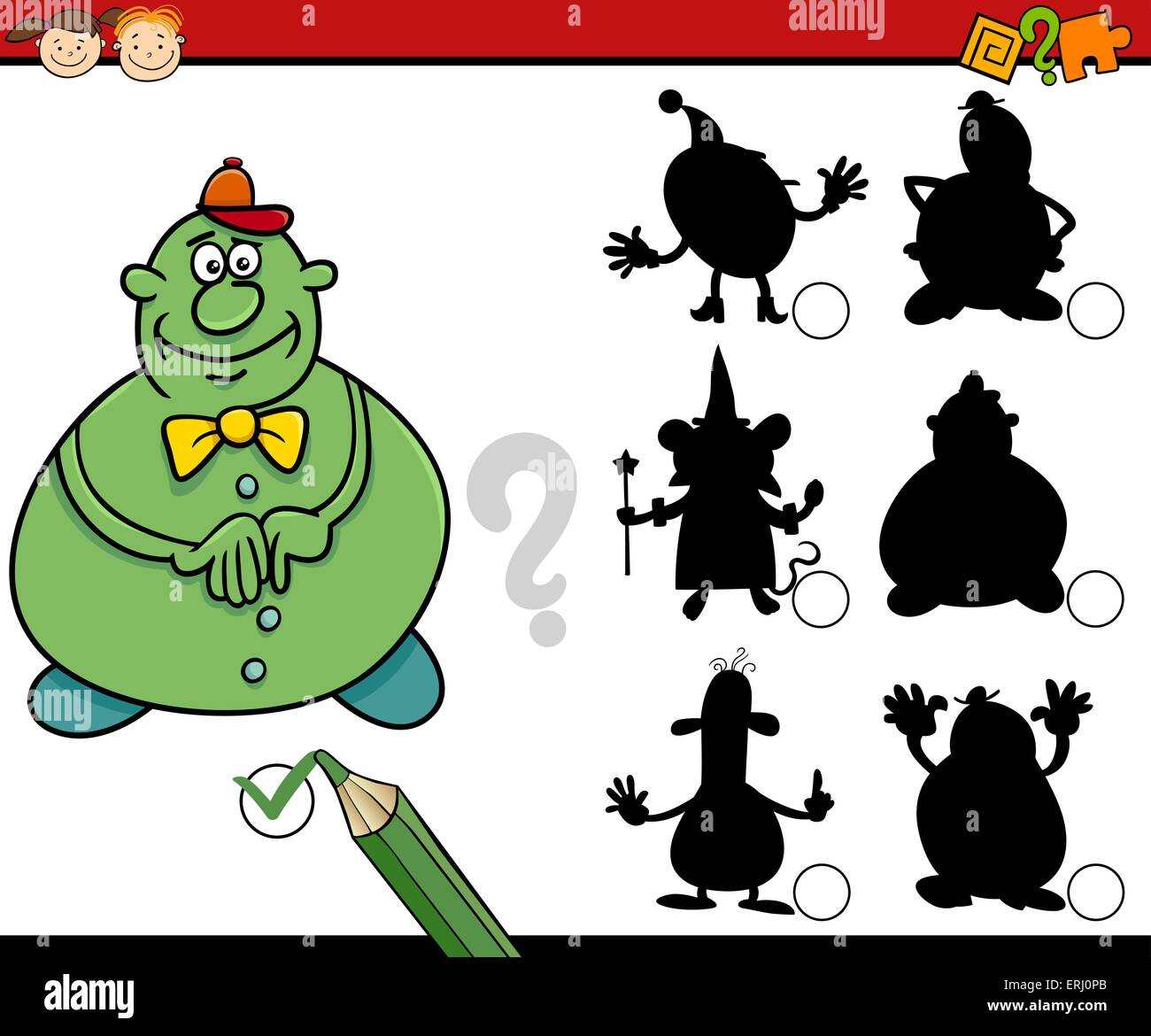 Cartoon illustration education shadow test -Fotos und -Bildmaterial in ...