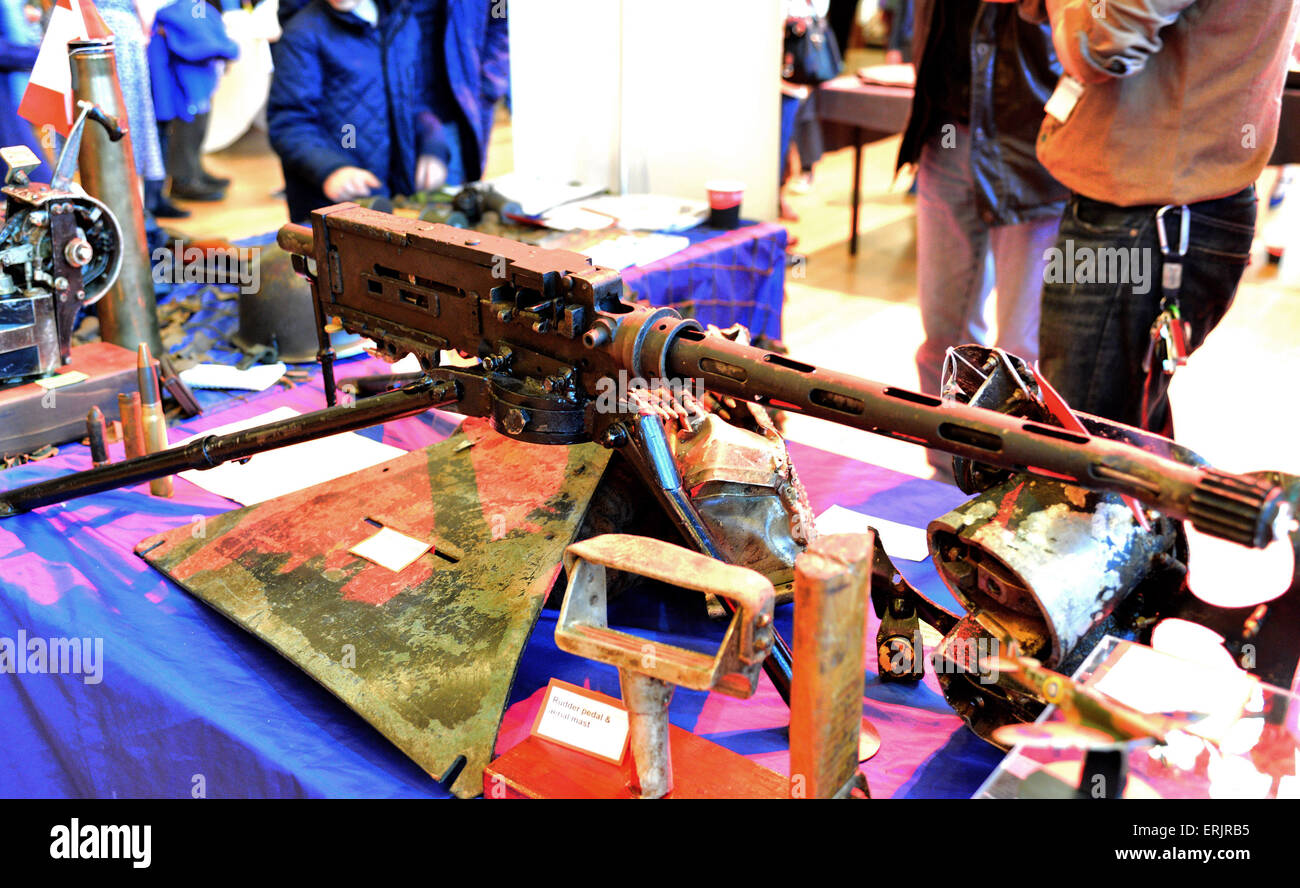 WWII Browning.30 Kaliber Maschinengewehr auf Ausstellung in Derry ...