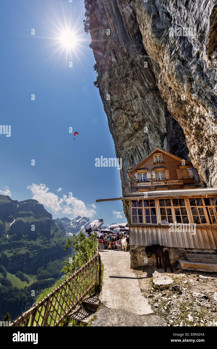 Berggasthaus Aescher-Wildkirchli Stockfotografie - Alamy