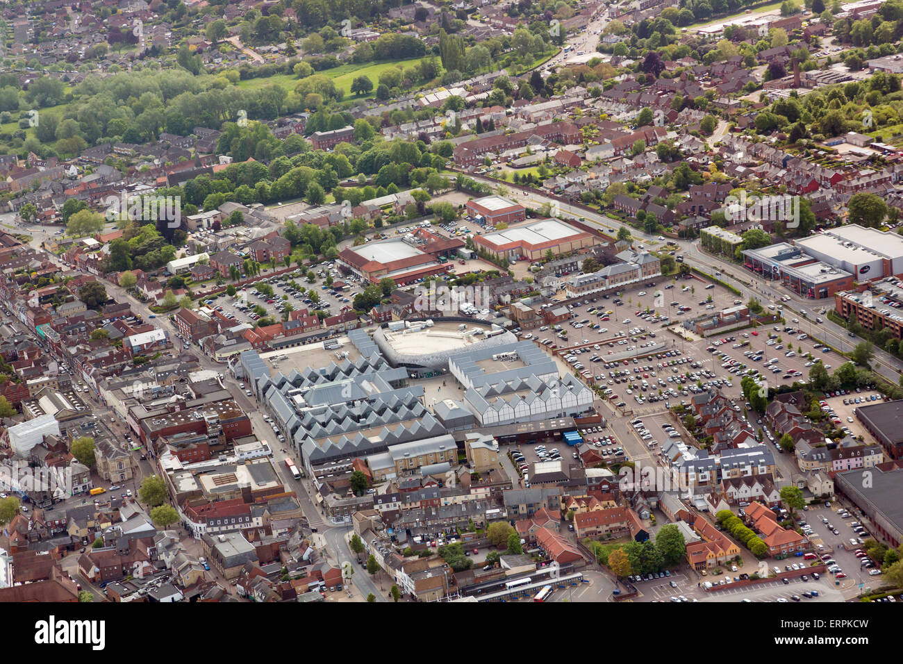 Aerial photo of bury st edmunds town centre -Fotos und -Bildmaterial in ...