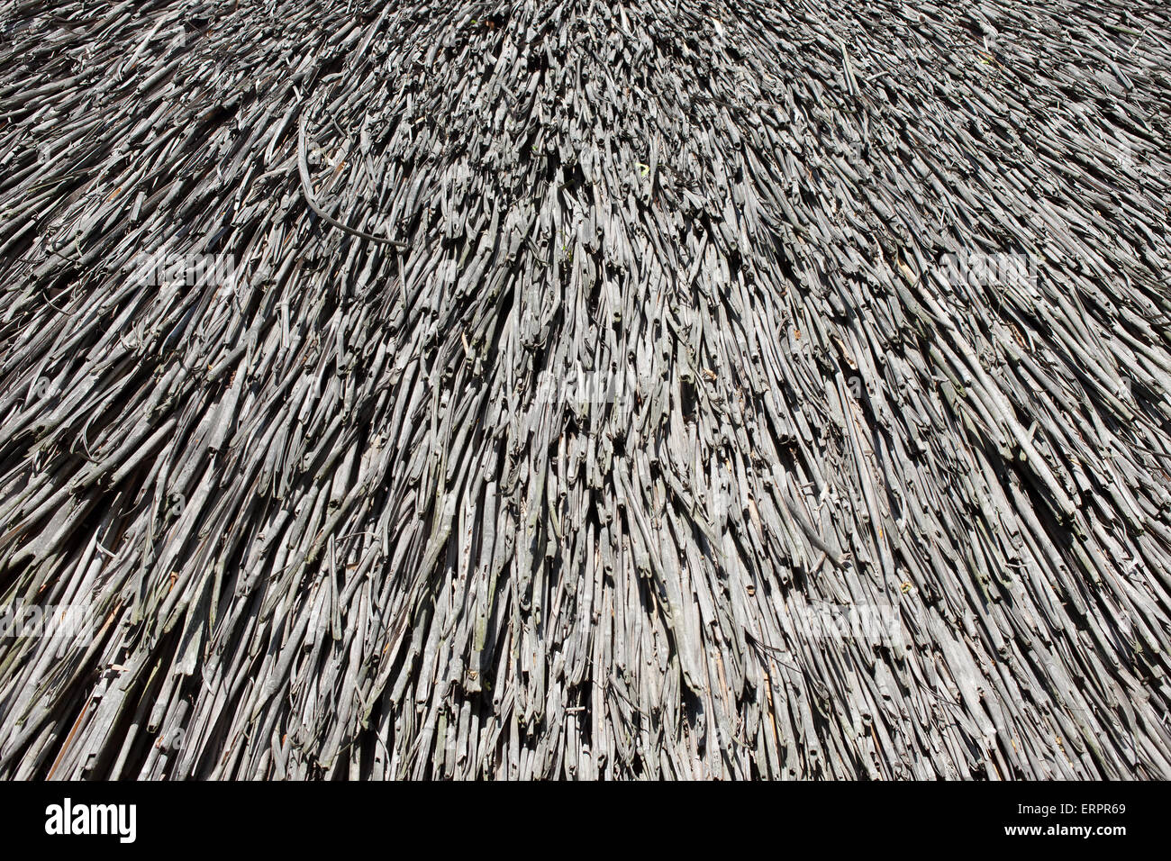 Traditionelle alte Reet Strohdach Hintergrund oder Textur ...