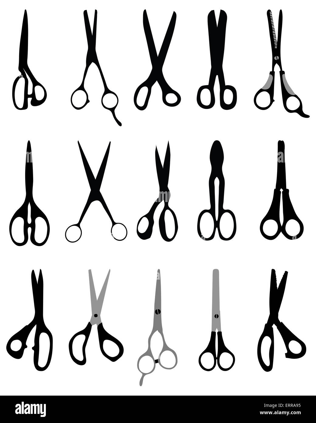 Mit einer schere schneiden Schwarzweiß-Stockfotos und -bilder - Alamy