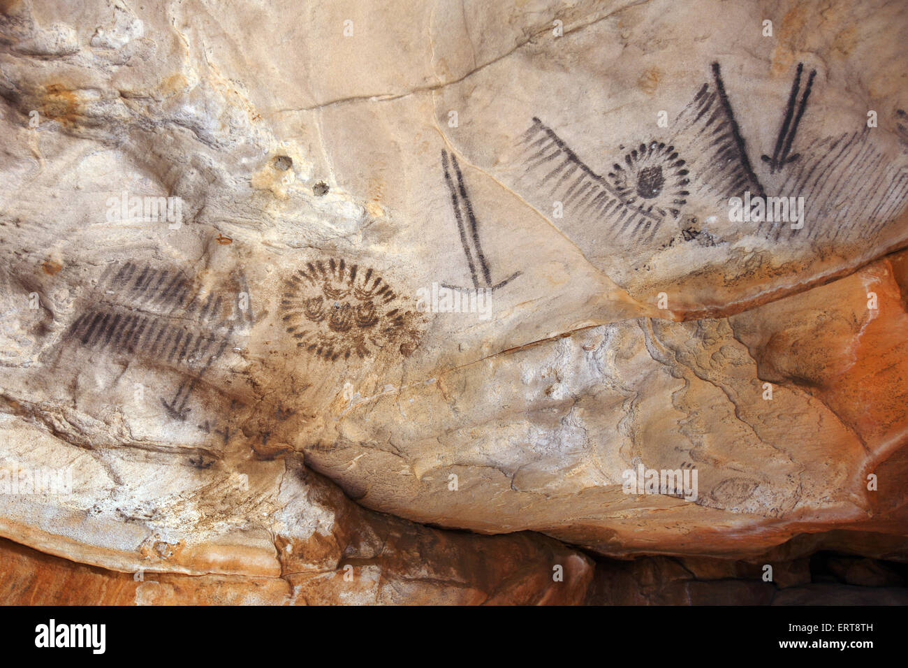 Yourambulla Höhlen, Felsen-Kunst-Website. Flinders Ranges ...