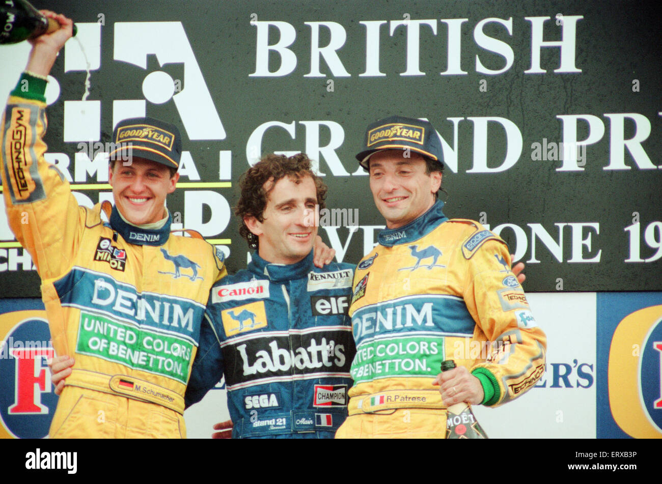1993 British Grand Prix in Silverstone. Sonntag, 11. Juli 1993. Von ...