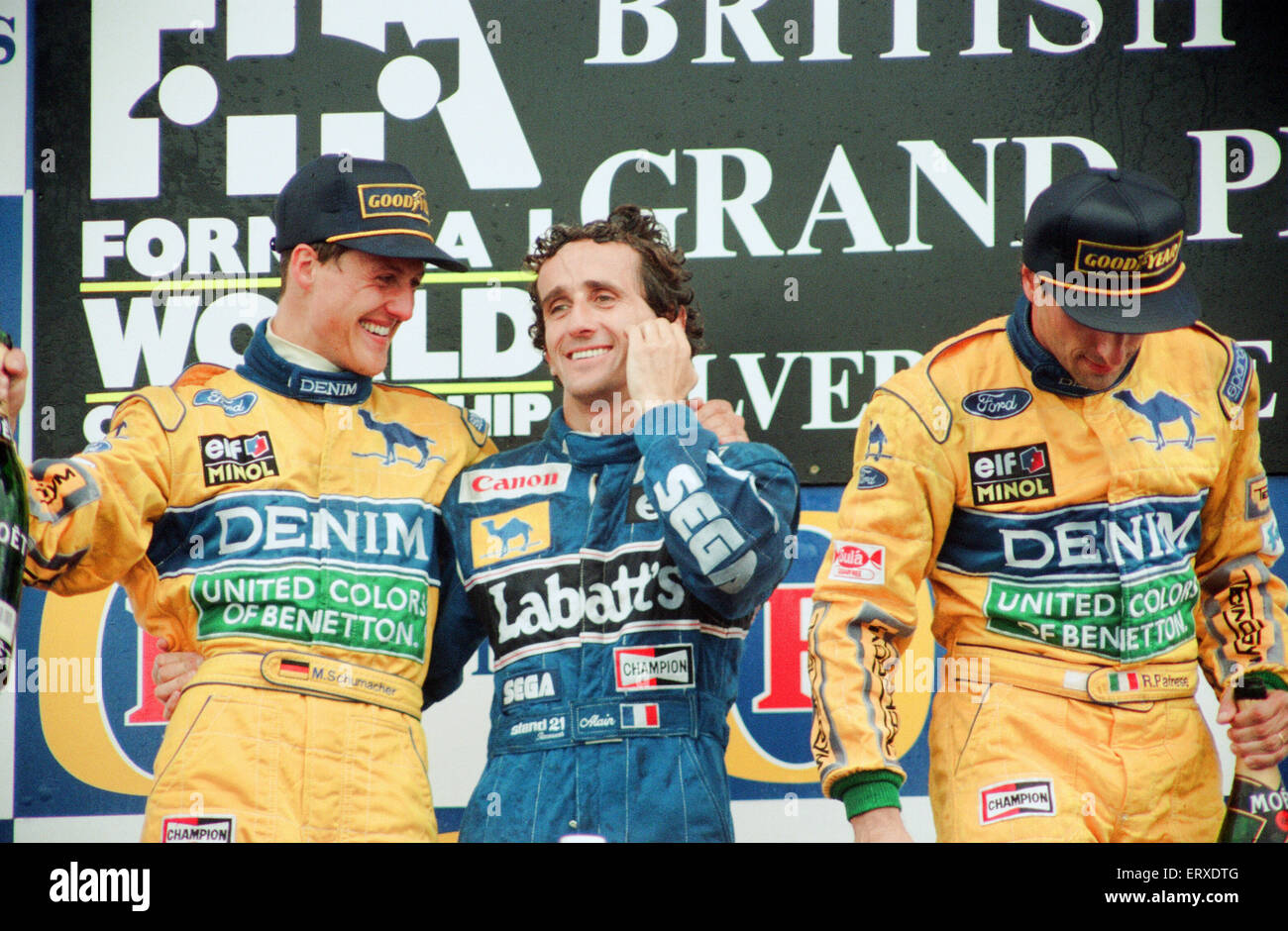 1993 British Grand Prix in Silverstone. Sonntag, 11. Juli 1993. Von ...