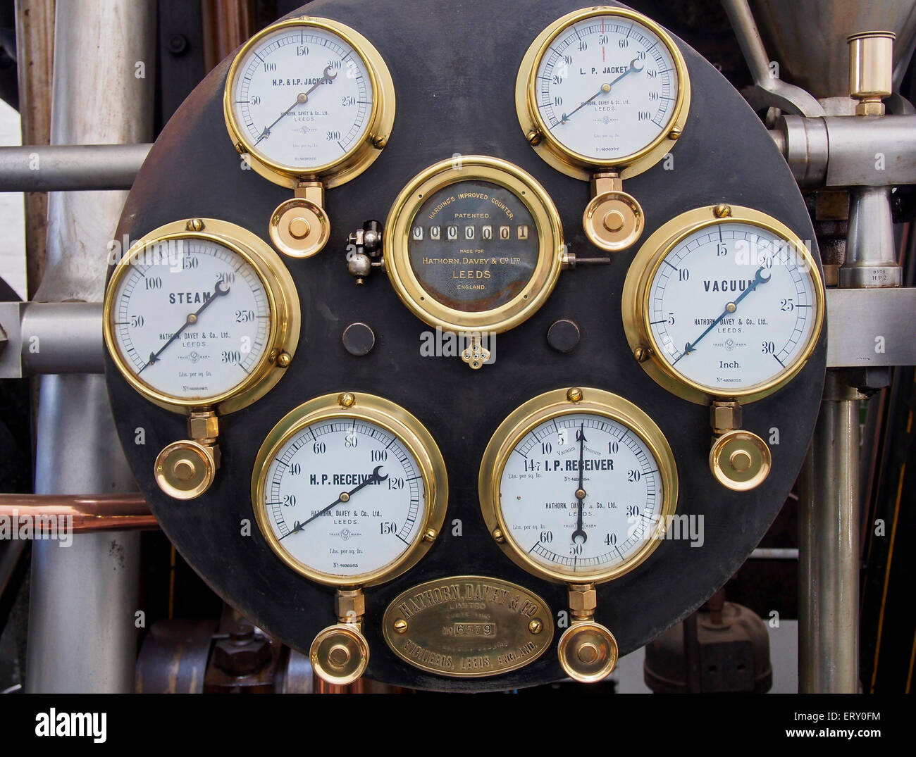Brass Pressure Gauge Old Stockfotos und -bilder Kaufen - Alamy
