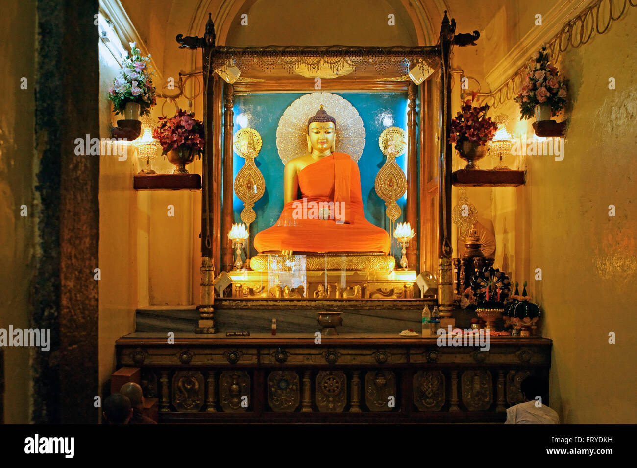 Statue von Lord Buddha am UNESCO Welt Kulturerbe Mahabodhi Tempel ...