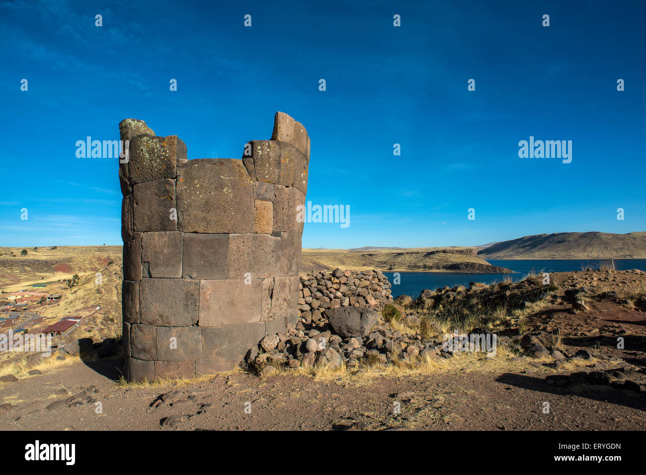 Türme von Sillustani, auch Chullpas, Beerdigung Türme der Aymara ...