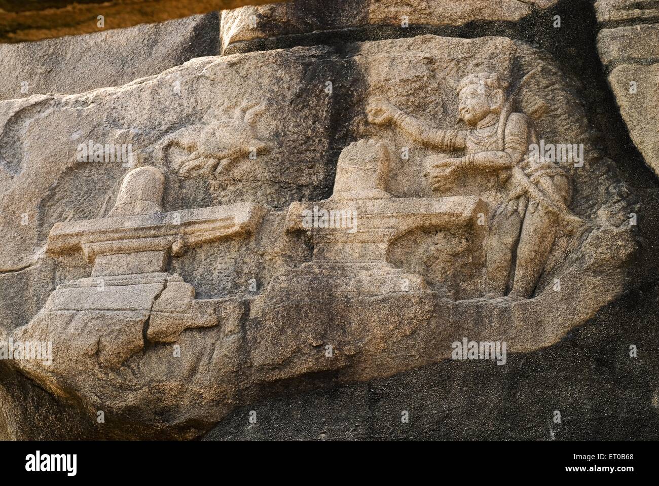 Kannappa Nayanar 63 Nayanmars oder Heilige Saivite Heiligen Basrelief ...