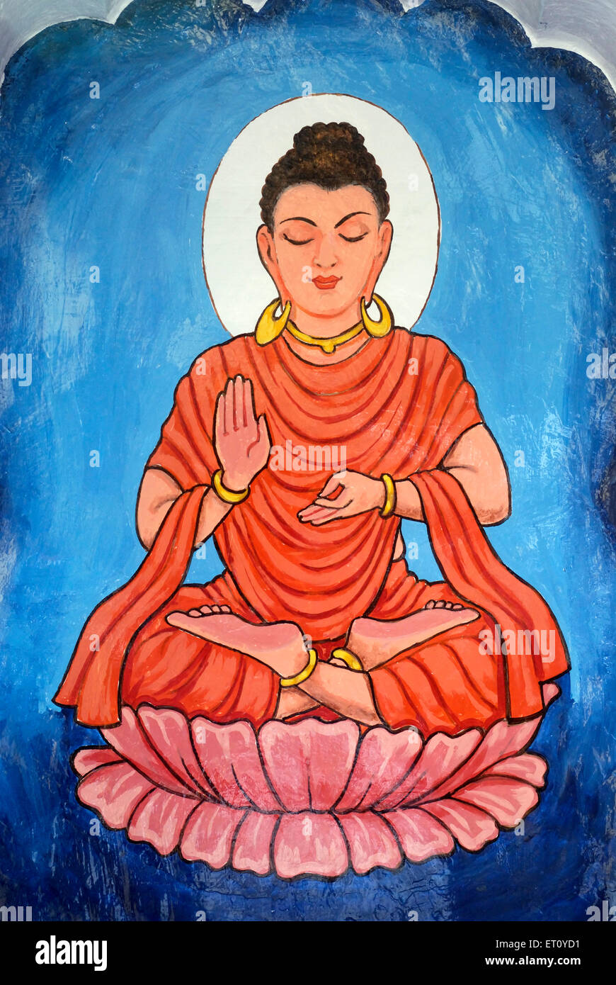 Buddavatar Lord Buddha bemalten neunten Inkarnation von Lord Vishnu ...