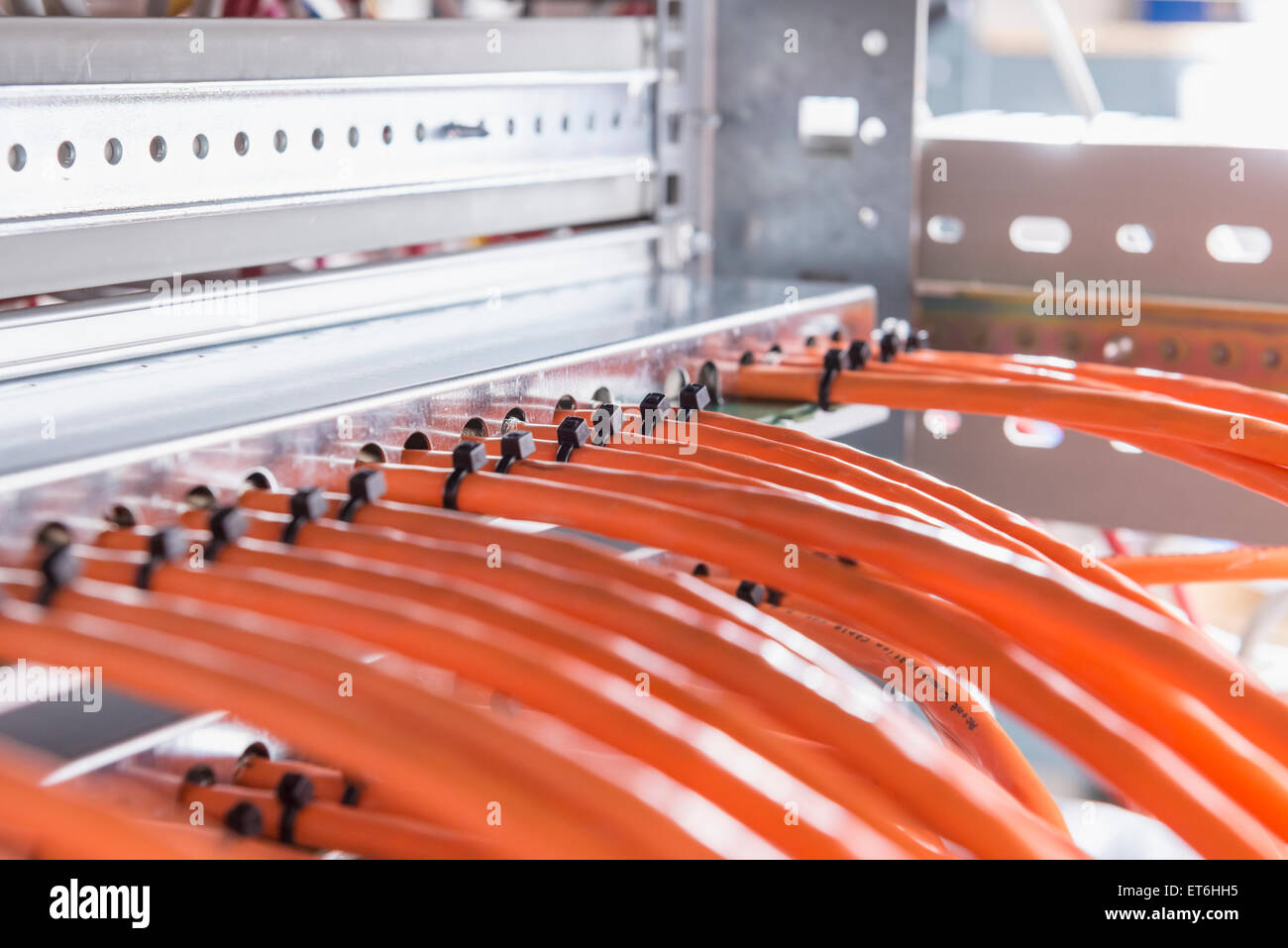 Computer network server cables connections -Fotos und -Bildmaterial in ...