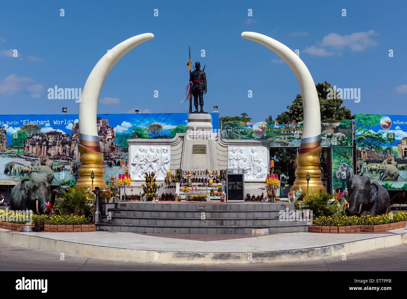 Denkmal für Phraya Surin Phakdi Si Narong Changwang, Surin, Surin Provinz, Isaan, Isaan ...