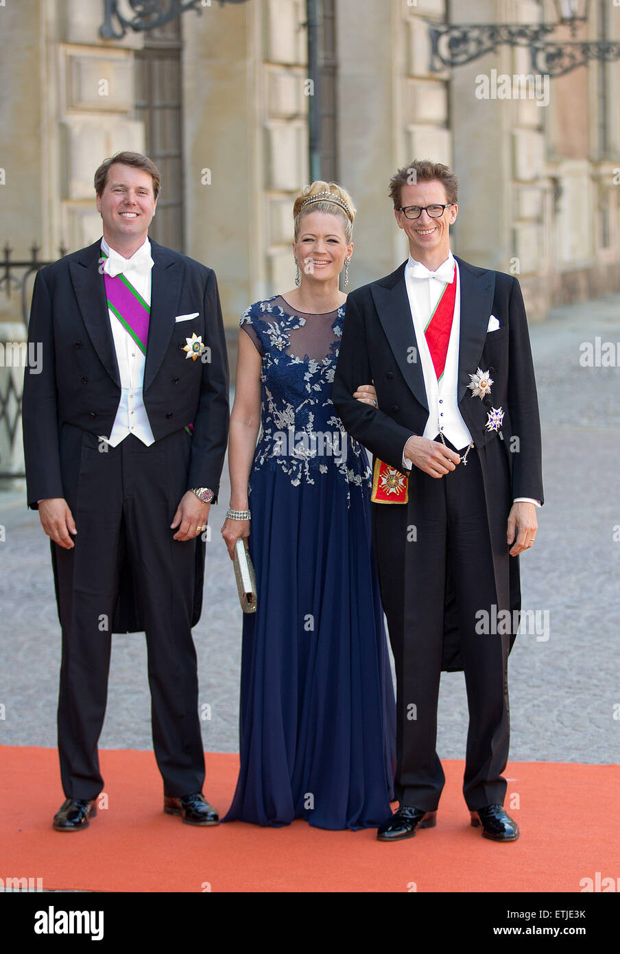 Stockholm, Schweden. 13. Juni 2015. Hubertus Prinz von Sachsen-Coburg und Gotha (L), Manuel ...
