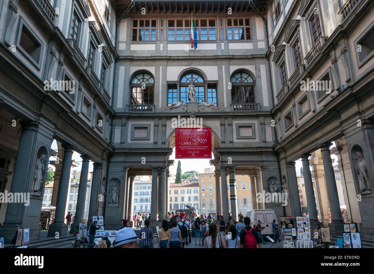 Die Uffizien (Galleria Degli Uffizi) in Florenz, Italien Stockfotografie - Alamy