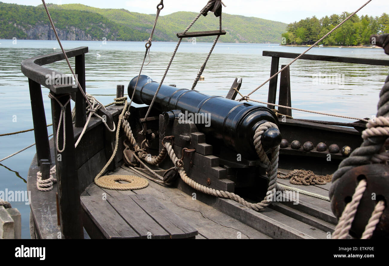 1776 Kanonenboot Philadelphia II Replica 12 Pfund Kanone, Wagen und ...