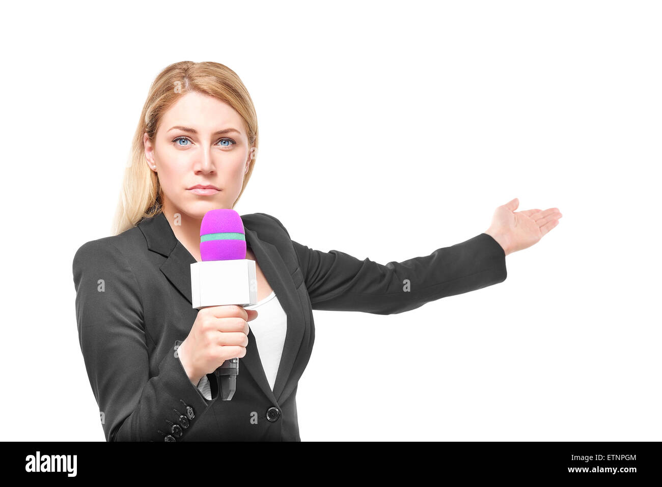 Reporterin frau Ausgeschnittene Stockfotos und -bilder - Alamy