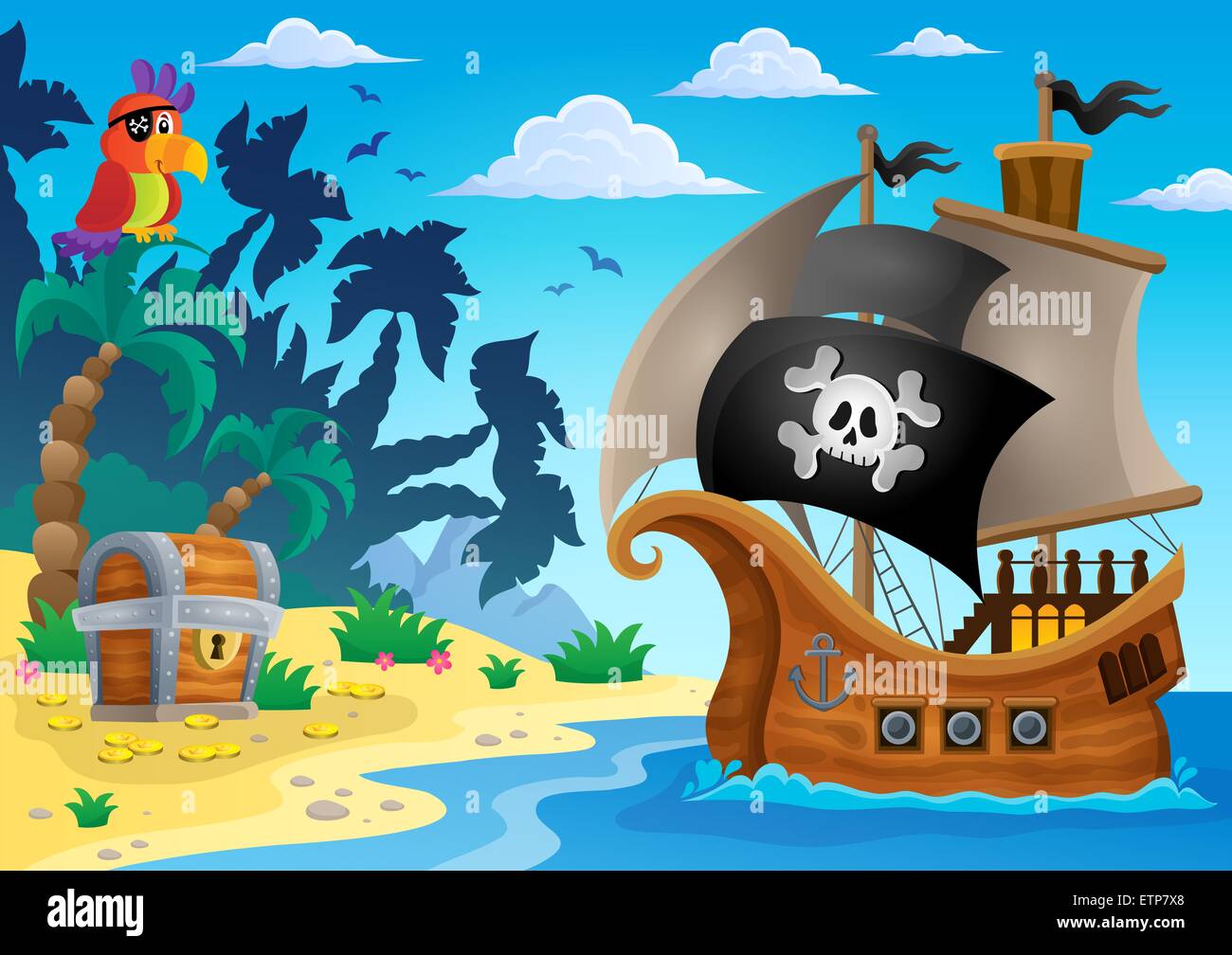 Pirate Ship-Thema-Bild 5 - Bild-Darstellung Stockfotografie - Alamy