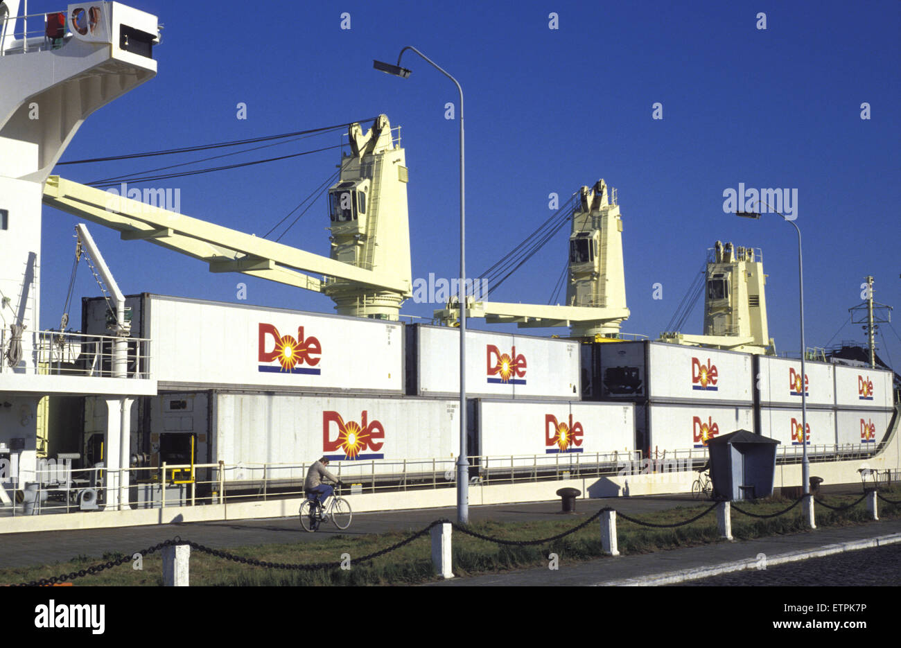 BEL, Belgien, Antwerpen, den Hafen, Frachtschiff mit Container voller ...
