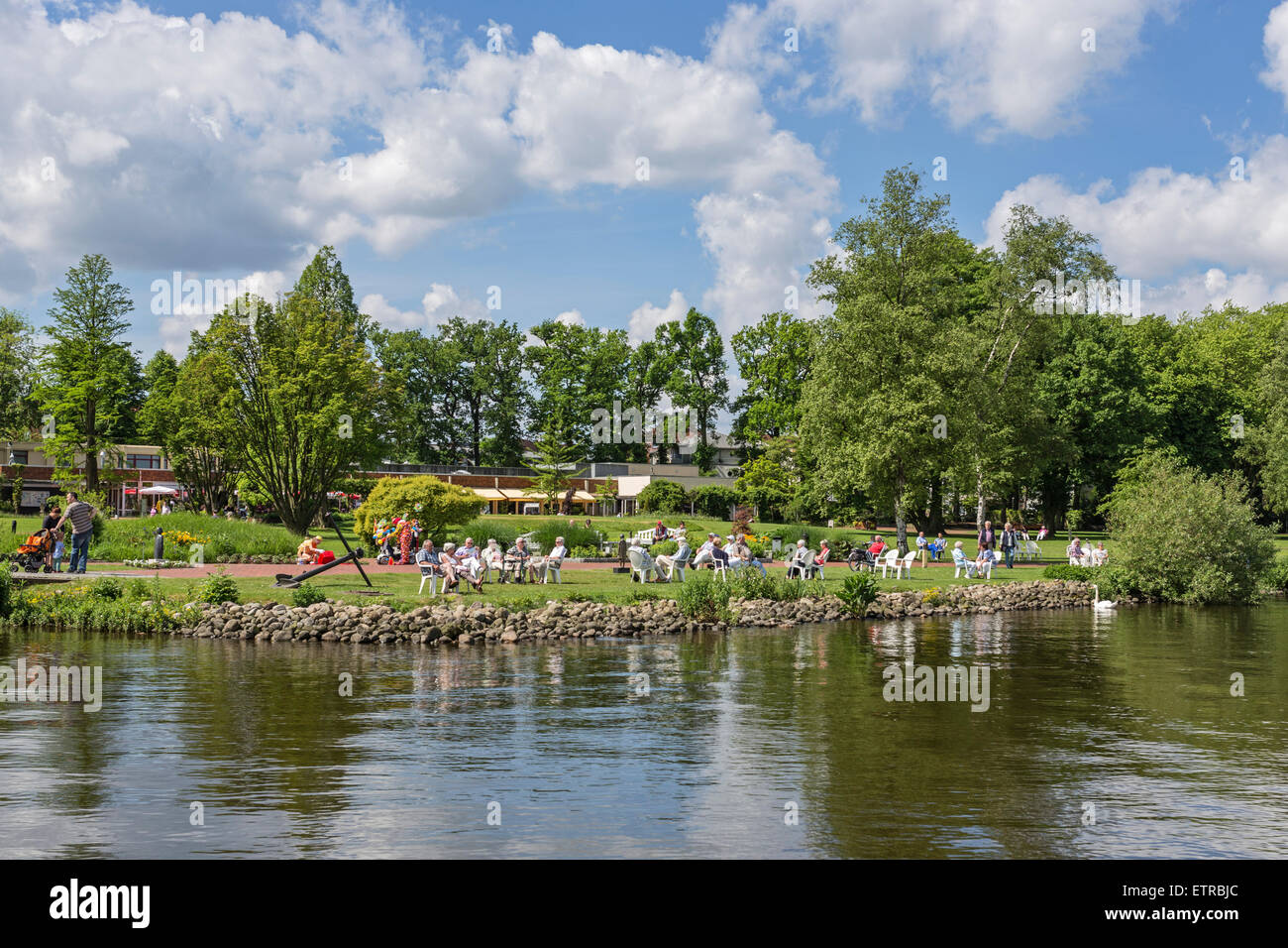 Seepromenade, Kurpark, Grünanlage, Besucher, Kurgäste, Bad Zwischenahn, Ammerland, Niedersachsen ...