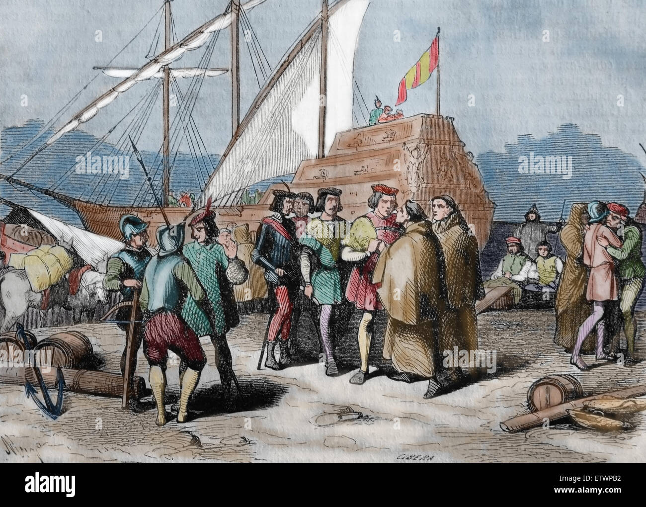 Christopher Columbus (1450-1506). Explorer. Entdecker der neuen Welt ...