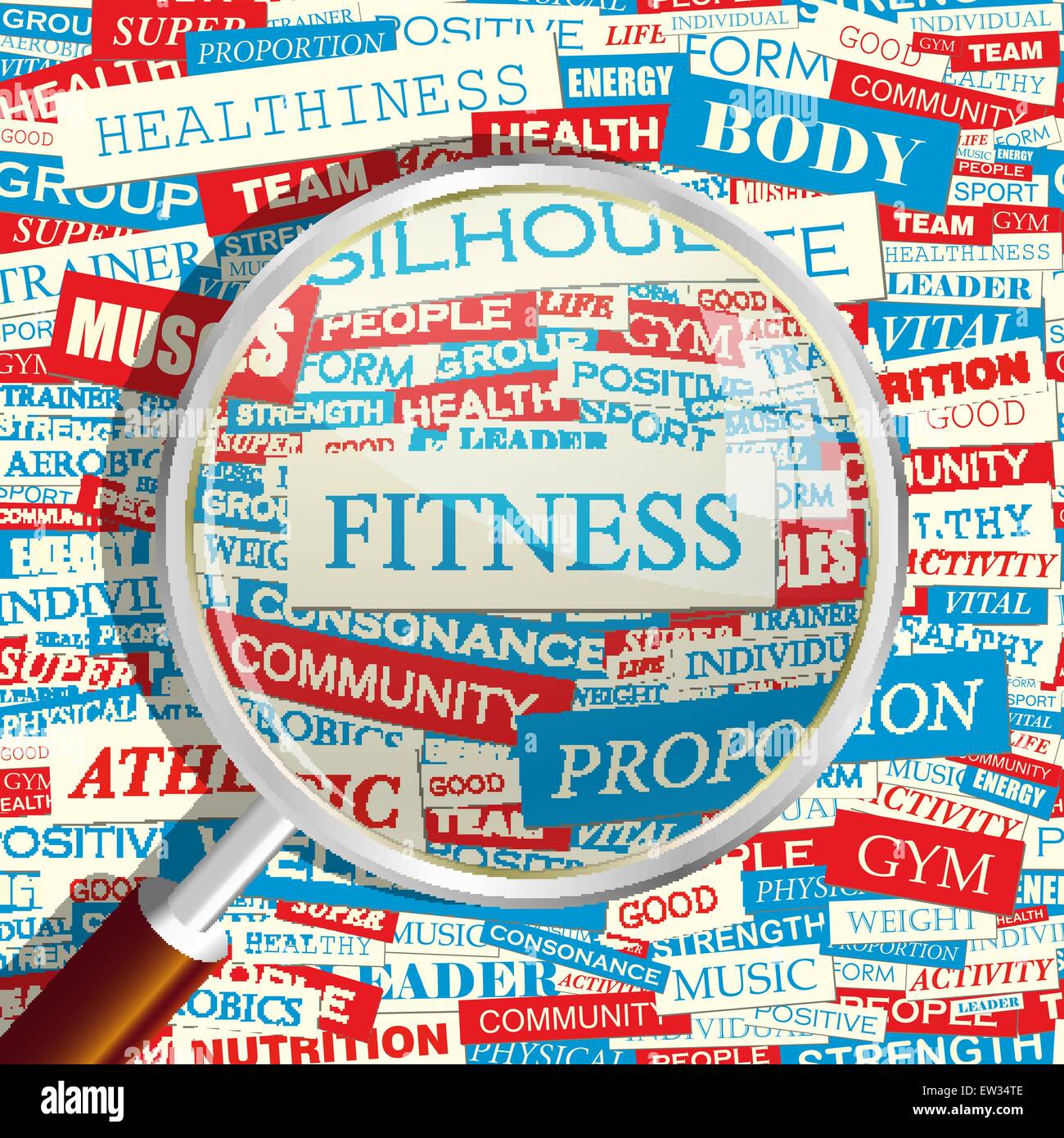 Musik und fitness Stock-Vektorgrafiken kaufen - Alamy