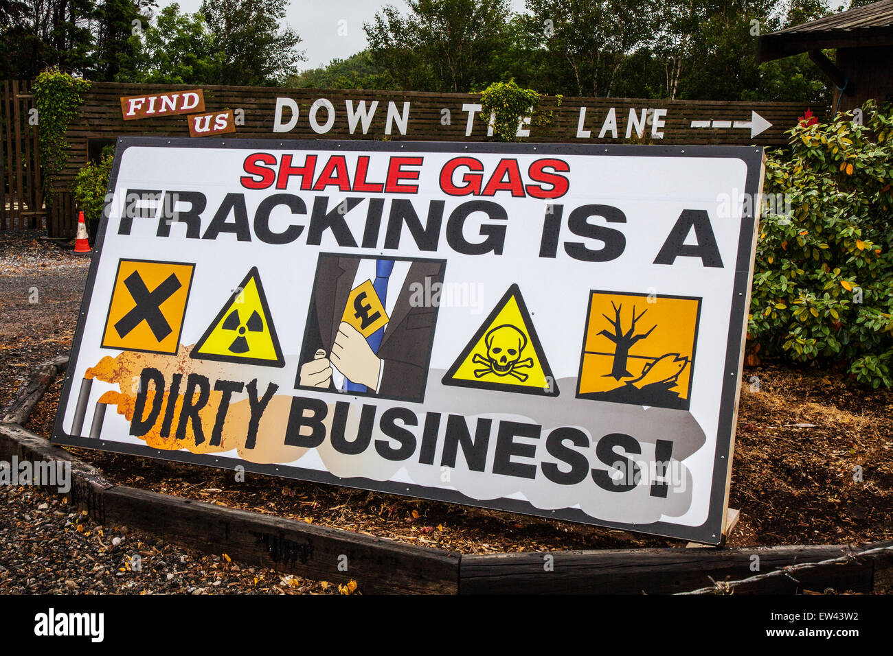 Ein cuadrilla plumpton Frack aus anti Protest Schiefergasförderung ...