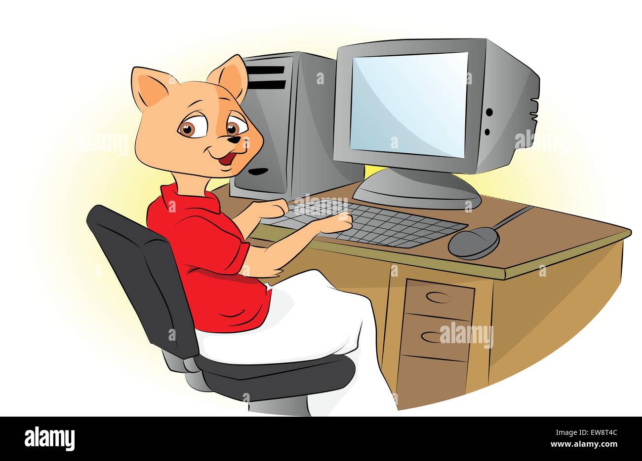 Cat computer mouse Stock-Vektorgrafiken kaufen - Alamy