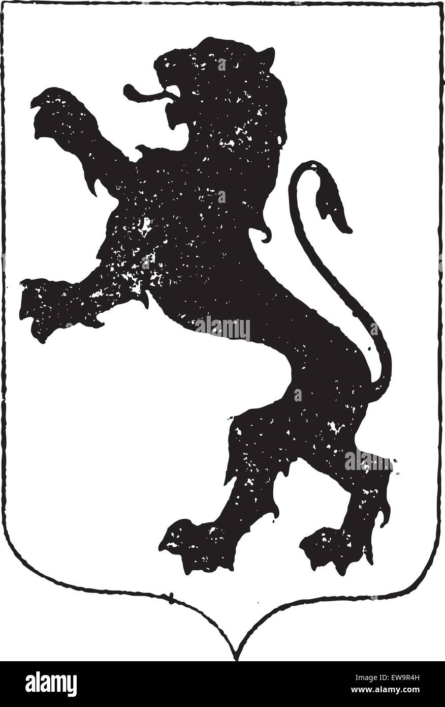 Wappen stehend Stock-Vektorgrafiken kaufen - Alamy