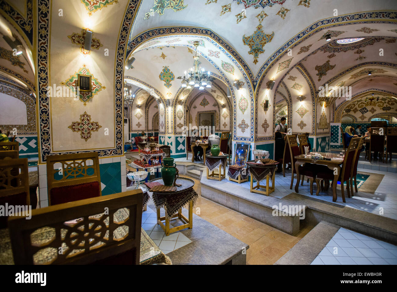 Traditionelle persische Restaurant, Isfahan, Iran Stockfotografie - Alamy