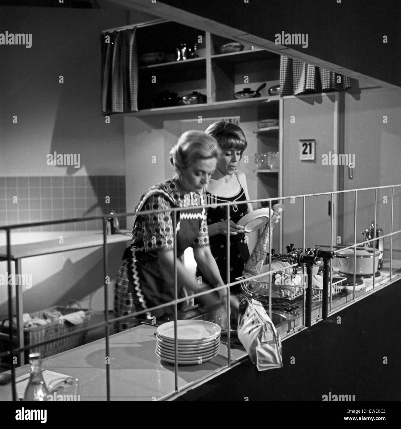 Hamburger Volksschauspielerin Heidi Kabel mit ihrer Tochter Heidi ...