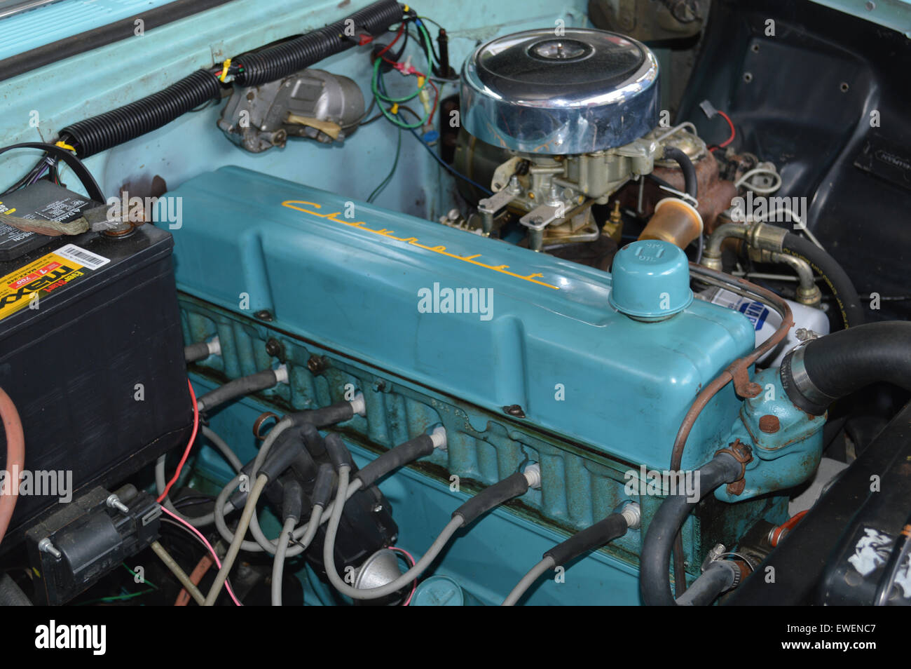Die sechs-Zylinder-Reihenmotor Chevrolet gemeinhin als Stovebolt sechs ...