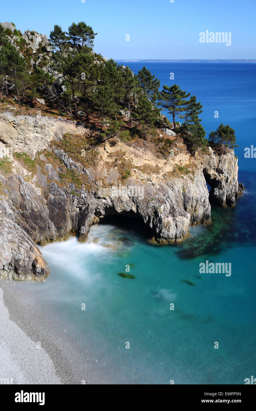 Ile Vierge, Halbinsel Crozon, Finistere, Bretagne, Frankreich Stockfotografie - Alamy
