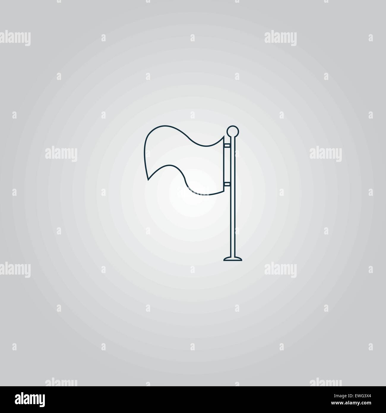 Flaggen-Symbol. Standort-Markersymbol. Flache Design-Stil Stock ...