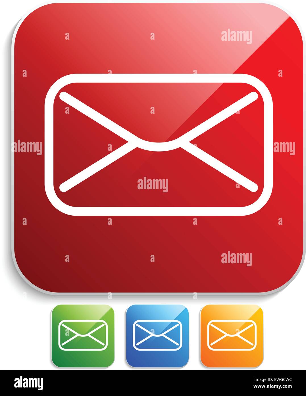 Symbole mit e-Mail, Umschlag oder Brief-Symbol, eps10 Stock ...