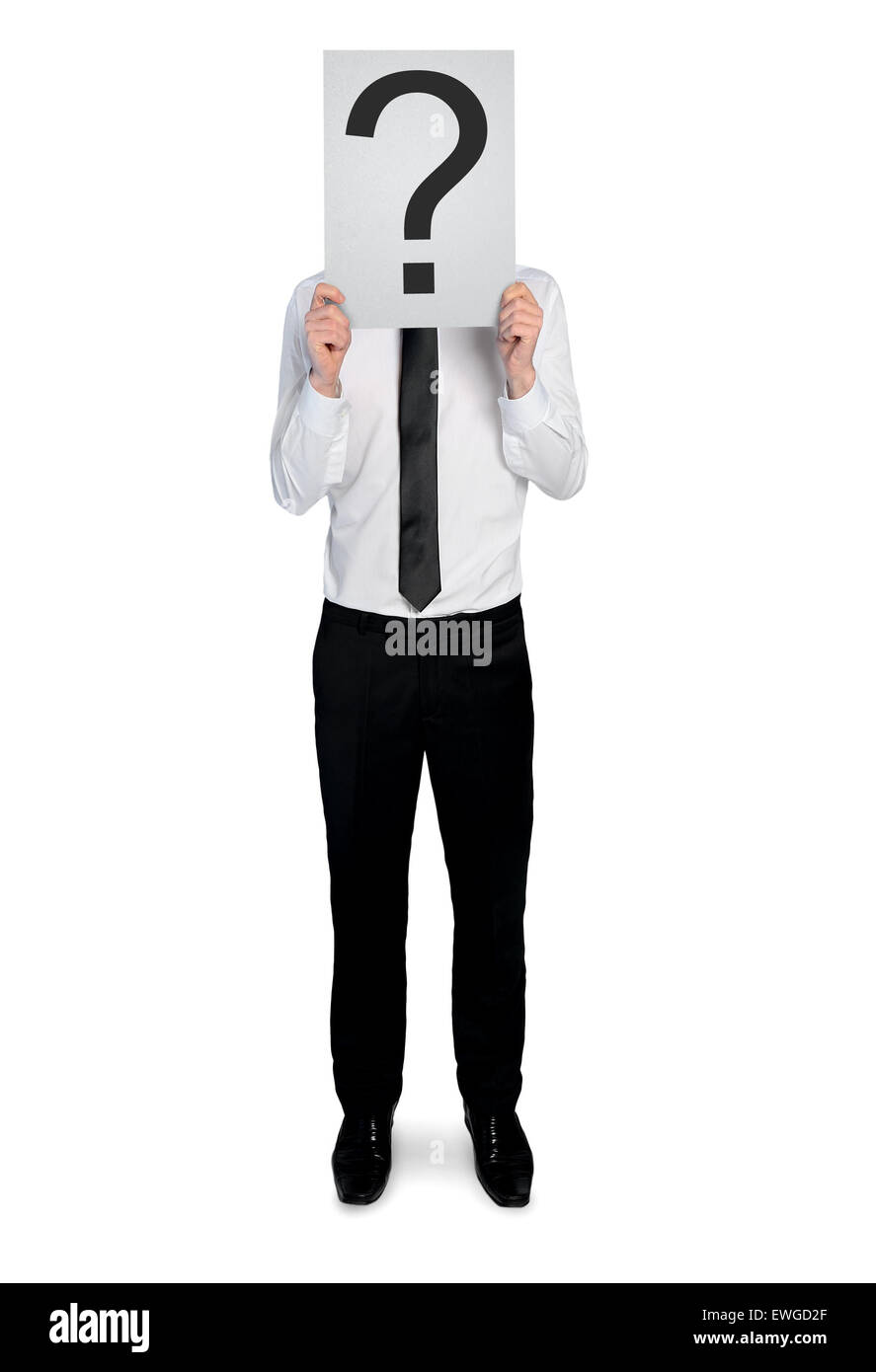 Fragezeichen mann Ausgeschnittene Stockfotos und -bilder - Alamy