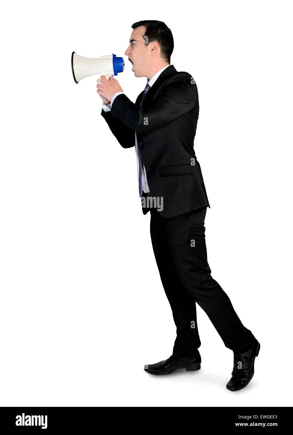Mann mit megaphone -Fotos und -Bildmaterial in hoher Auflösung – Alamy