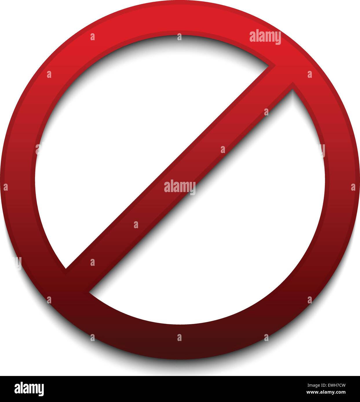 Red circular no entry sign Stock-Vektorgrafiken kaufen - Alamy