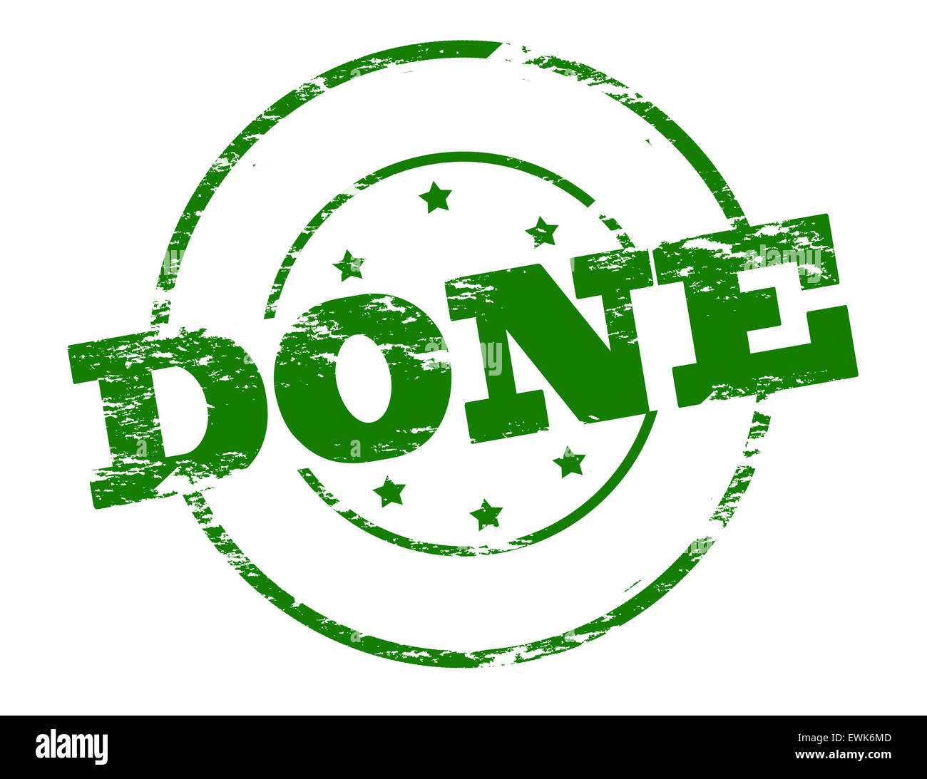 Stempel mit Wort fertig innen, Abbildung Stockfotografie - Alamy