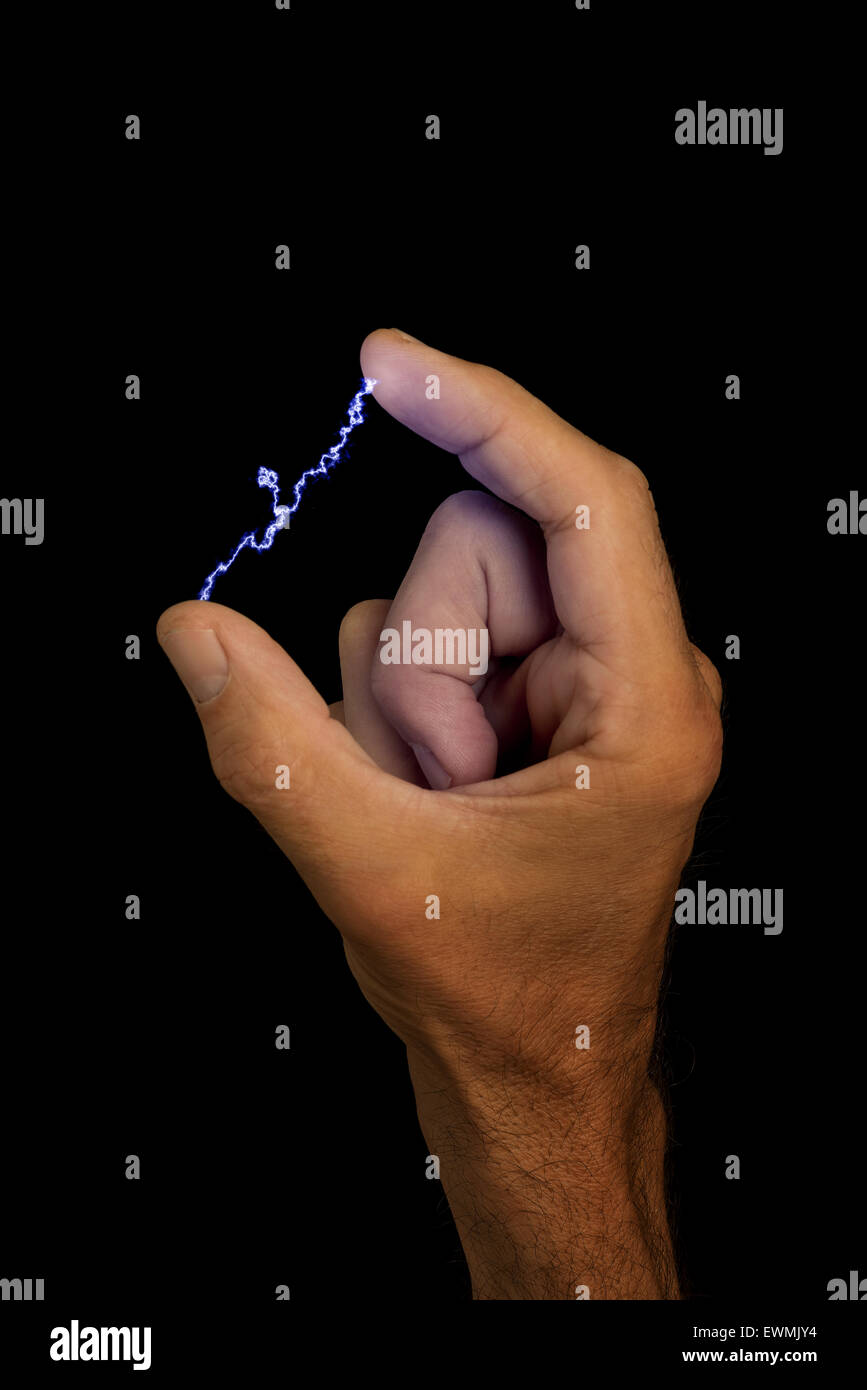 Strom an Ihren Fingerspitzen elektrische aktuelle Spannung möglich ...