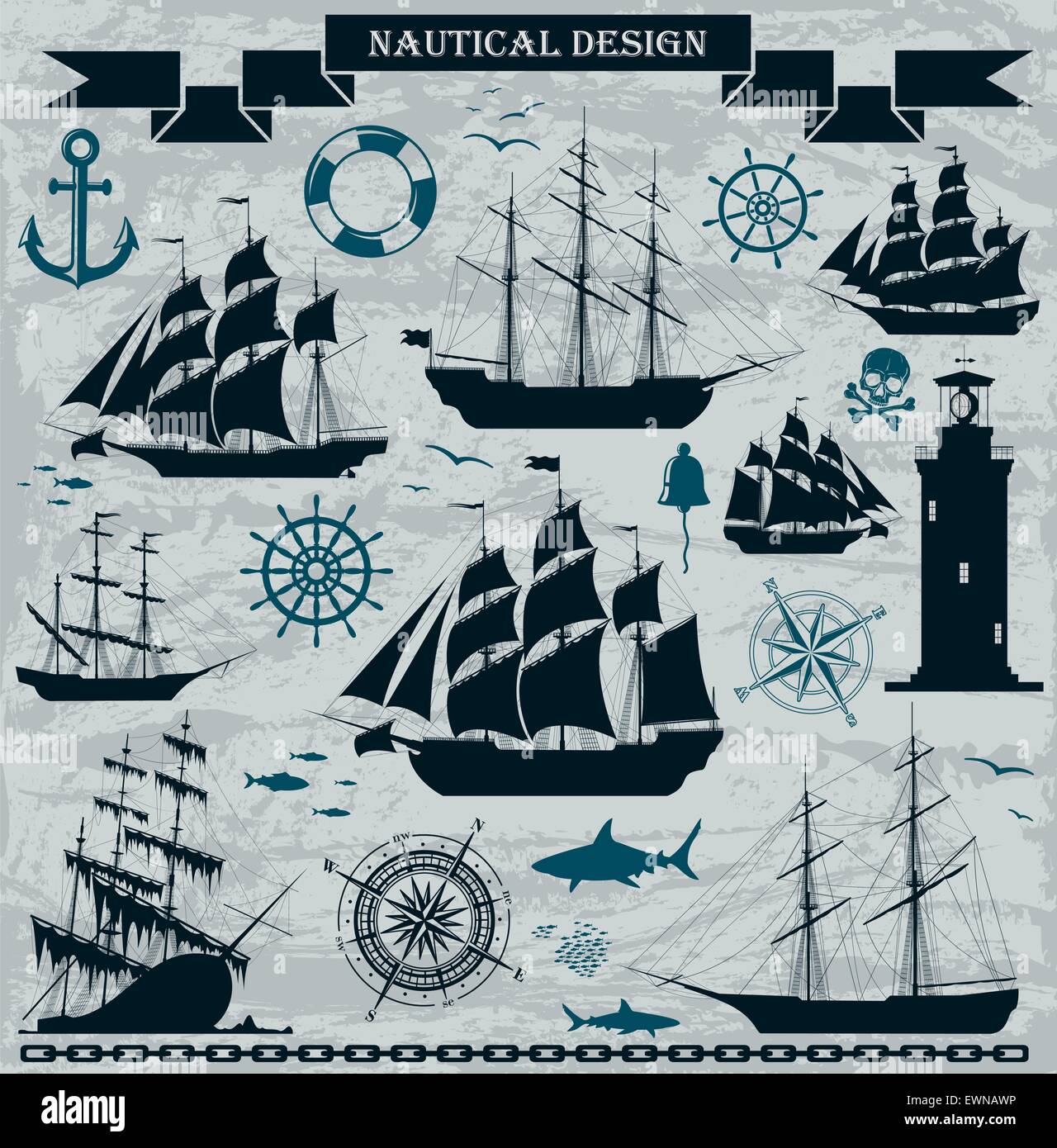 Segelboot design Stock-Vektorgrafiken kaufen - Alamy