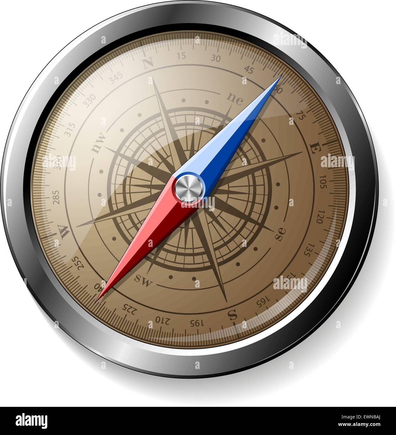 Metall kompass zeichen Stock-Vektorgrafiken kaufen - Alamy