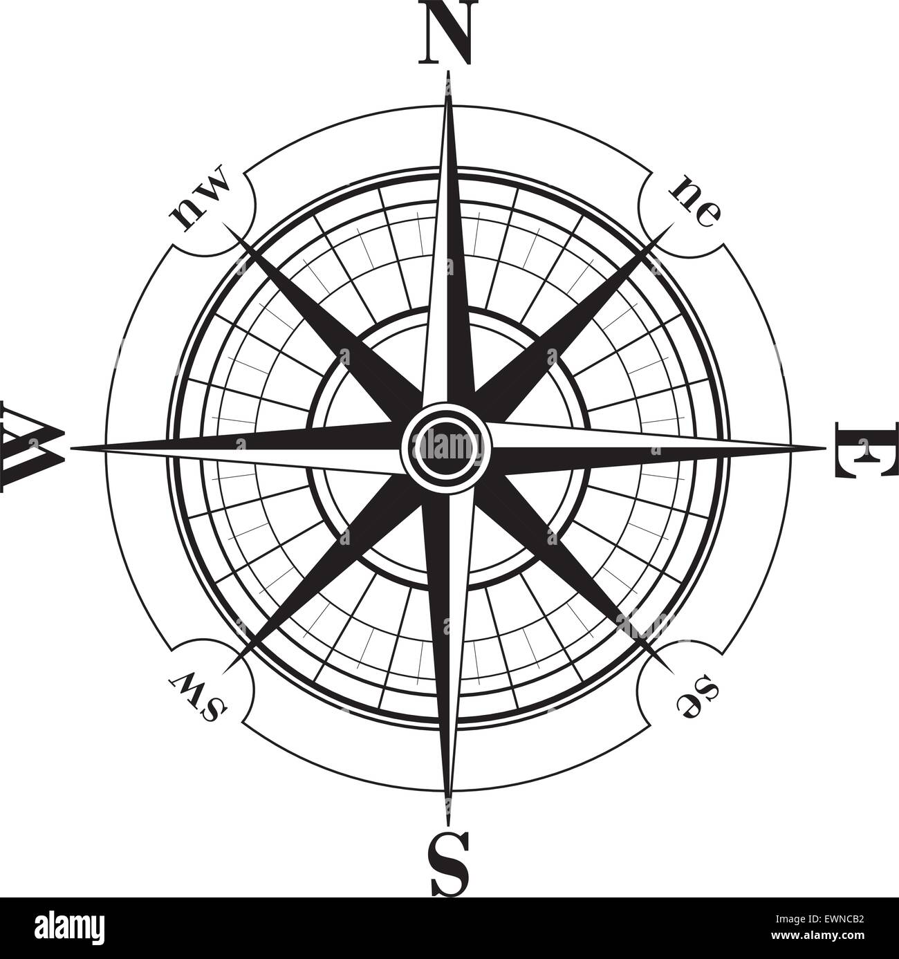 Wind rose vectors -Fotos und -Bildmaterial in hoher Auflösung – Alamy