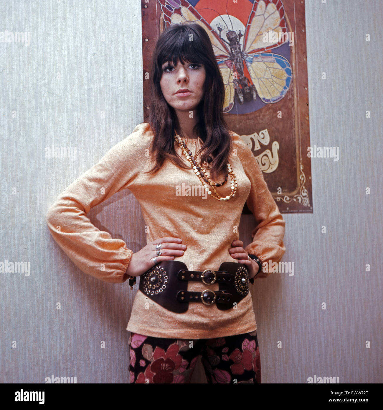 Sängerin Susan Aviles, Deutschland 1960er Jahre. Sängerin Susan Aviles ...