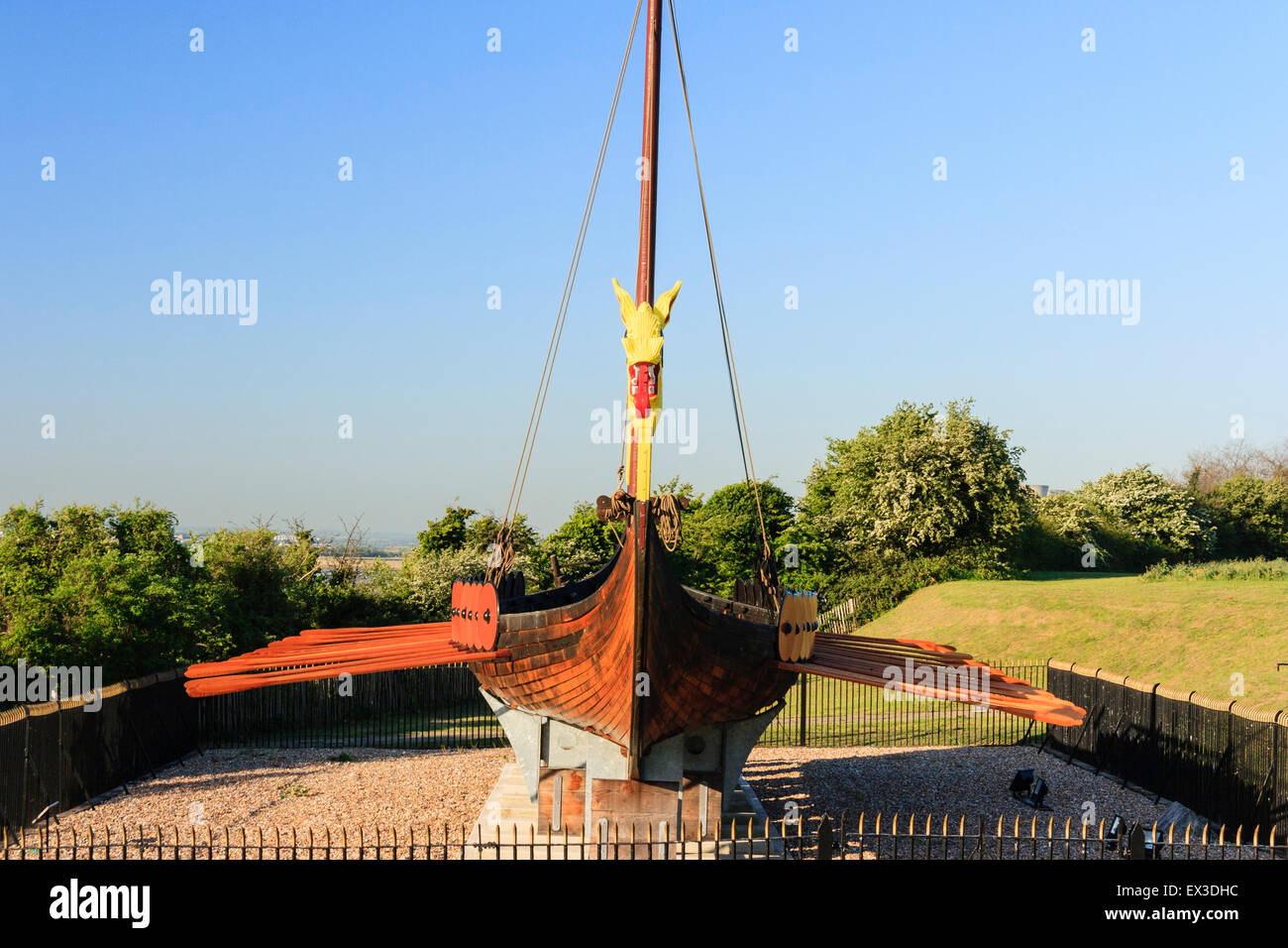 England, Ramsgate. Die Hugin, einer rekonstruierten Viking lange Boot ...
