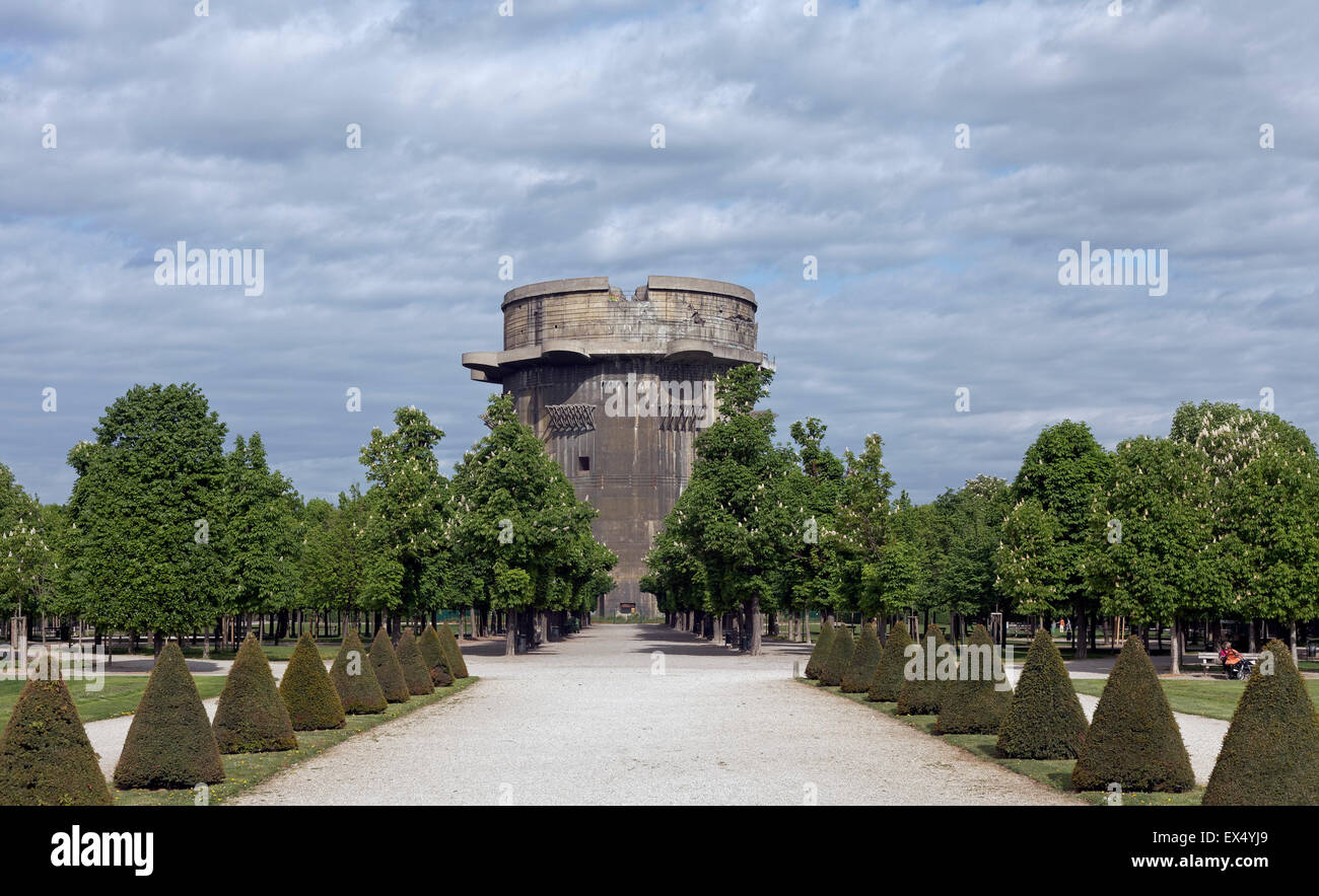 Flakturm, zweiten Weltkrieg Flak-bunker, Augarten, Wien, Österreich ...