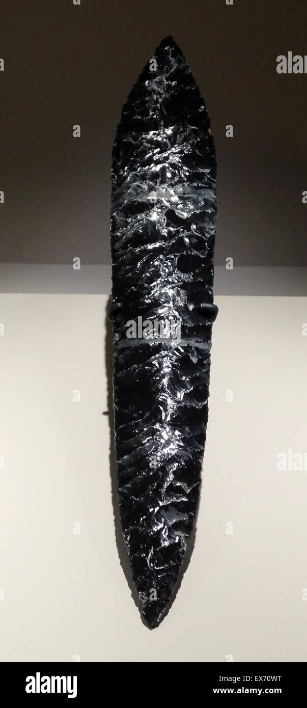 Maya-Obsidian Opfer Messer datiert bis 600-900 n. Chr. von der Maya ...