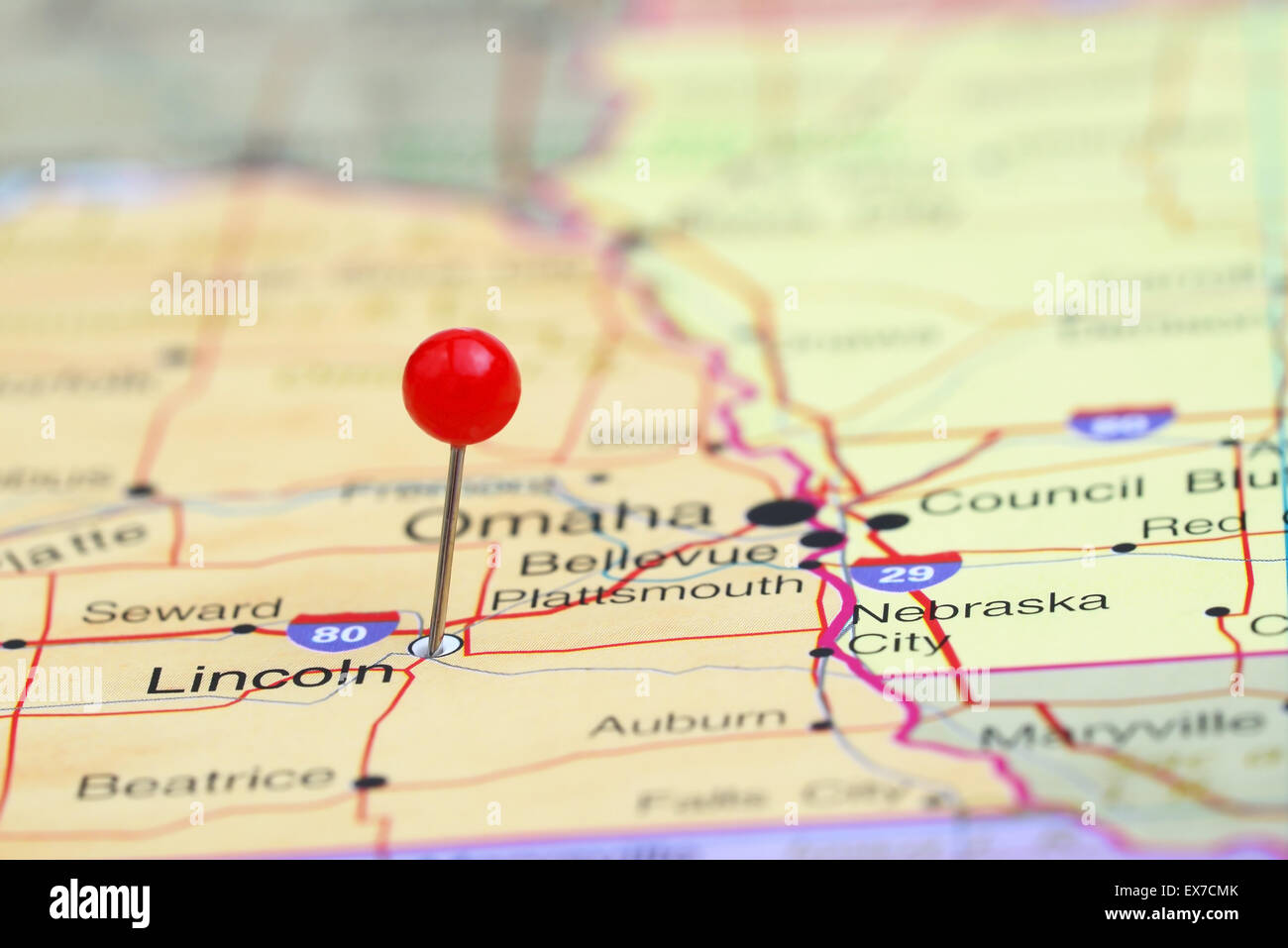 Lincoln map -Fotos und -Bildmaterial in hoher Auflösung – Alamy